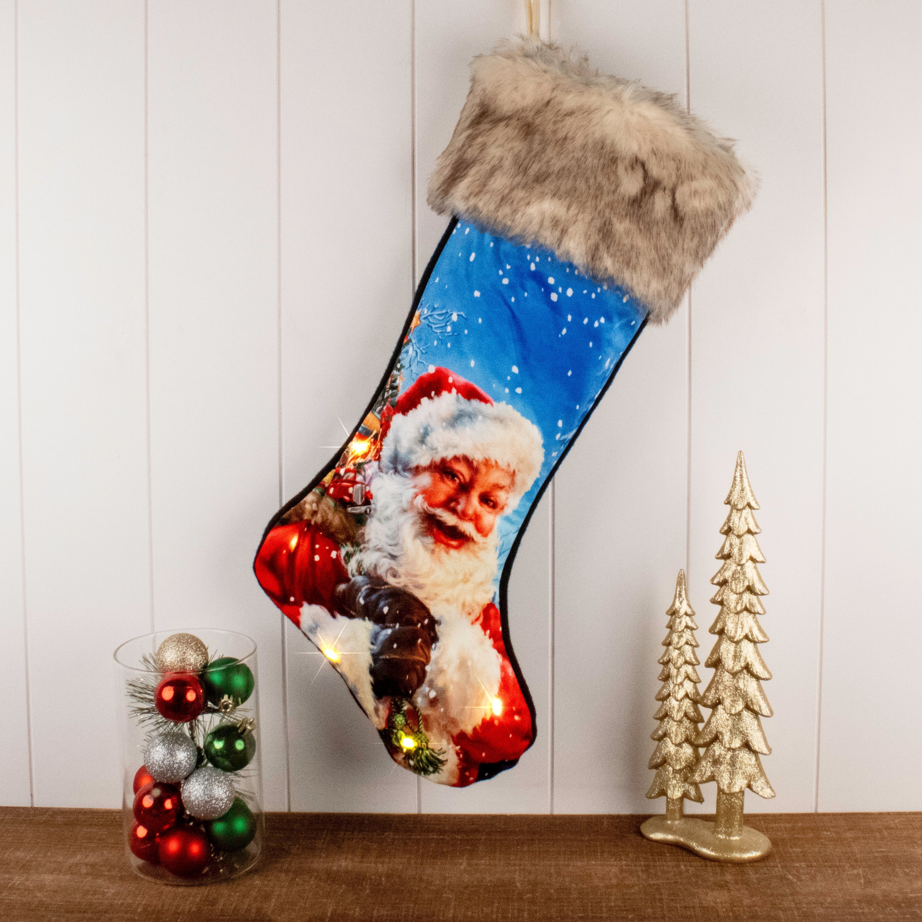 Santa LED Stocking – TrueFaithArt